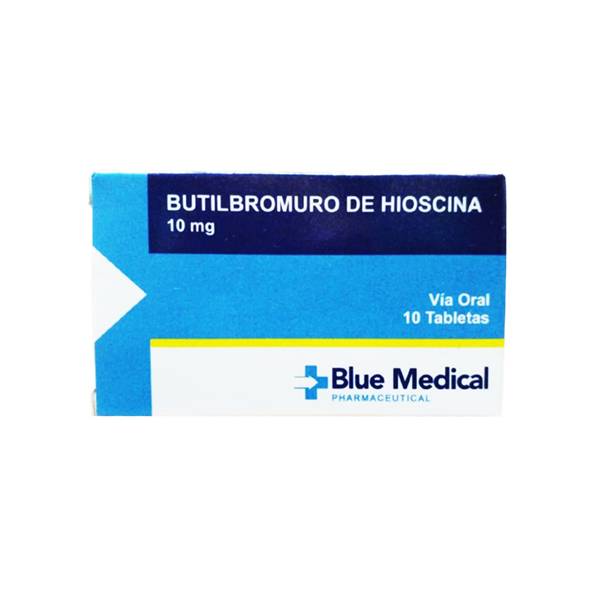 Butilbromuro De Hioscina 10mg x 10 Tabletas - Blue Medical - Farmatina