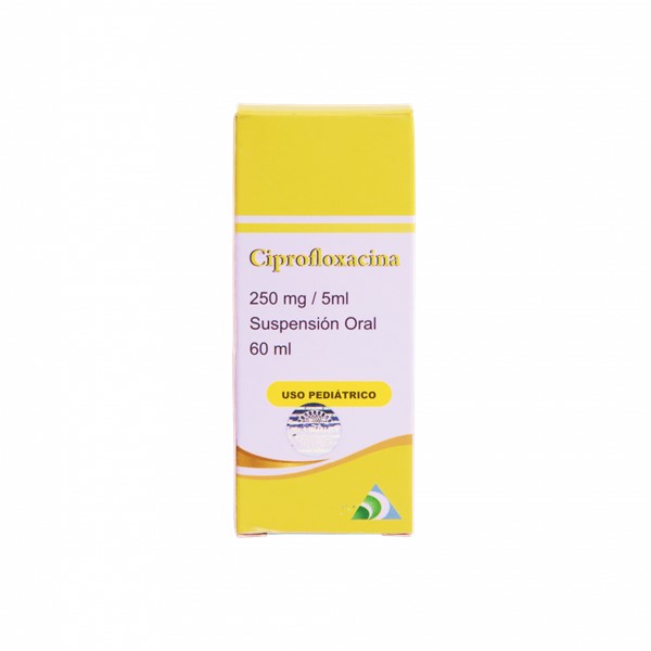 Ciprofloxacina Suspensión Oral Pediátrica 250mg/5ml x 60ml - DAC 55 ...