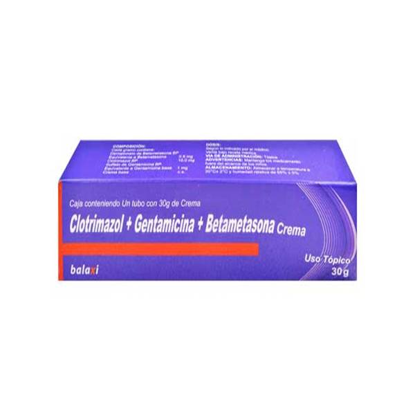 Clotrimazol + Gentamicina + Betametasona Crema 30g - Balaxi - Farmatina