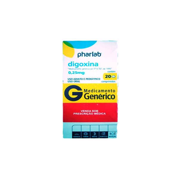 Digoxina 0.25mg x 20 Comprimidos - Pharlab - Farmatina