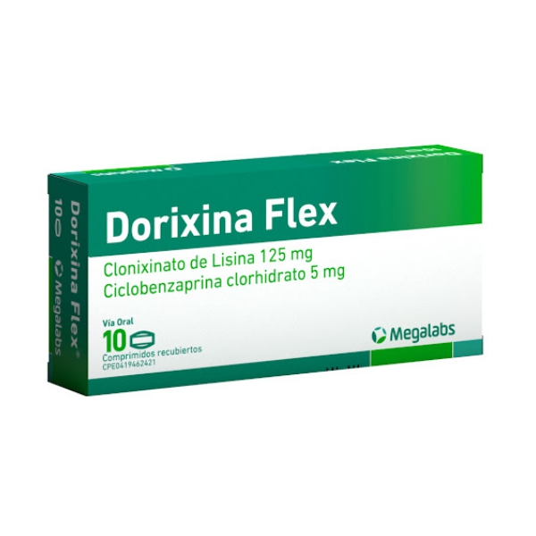 Dorixina Flex Ciclobenzaprina + Clonixinato de Lisina 125mg-5mg x 10 ...
