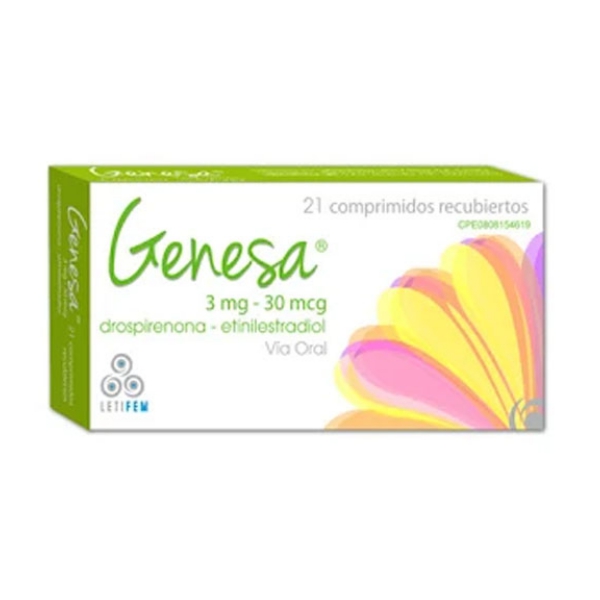 Genesa 3mg/30mcg x 21 Comprimidos - Letifem - Farmatina