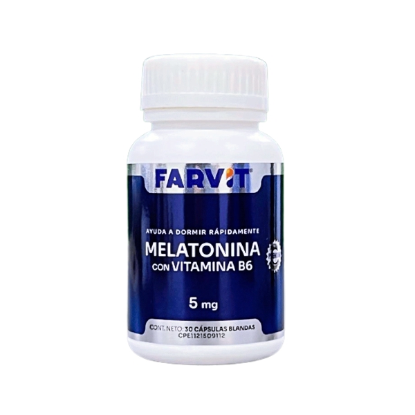 Melatonina 5mg x 30 Cápsulas Farvit - Farmatina