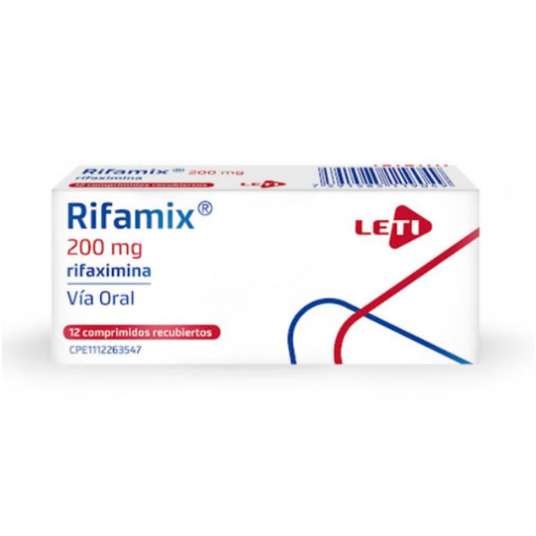 Rifamix Rifaximina 200mg x 12 Comprimidos - Leti - Farmatina