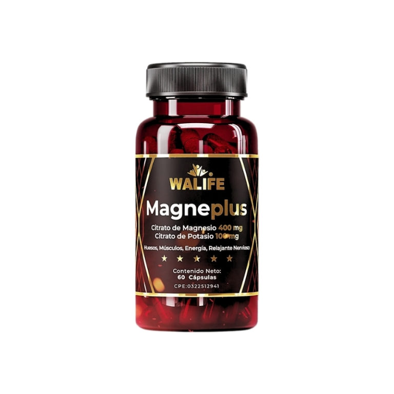 Magneplus 450mg x 60Caps Walife Citrato De Magnesio-Citrato De Potasio ...