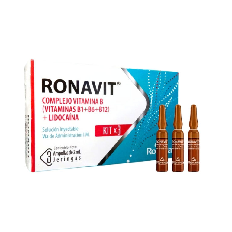 Ronavit Kit x 3 Amp 2ml Complejo B-Lidocaina Ronava - Farmatina